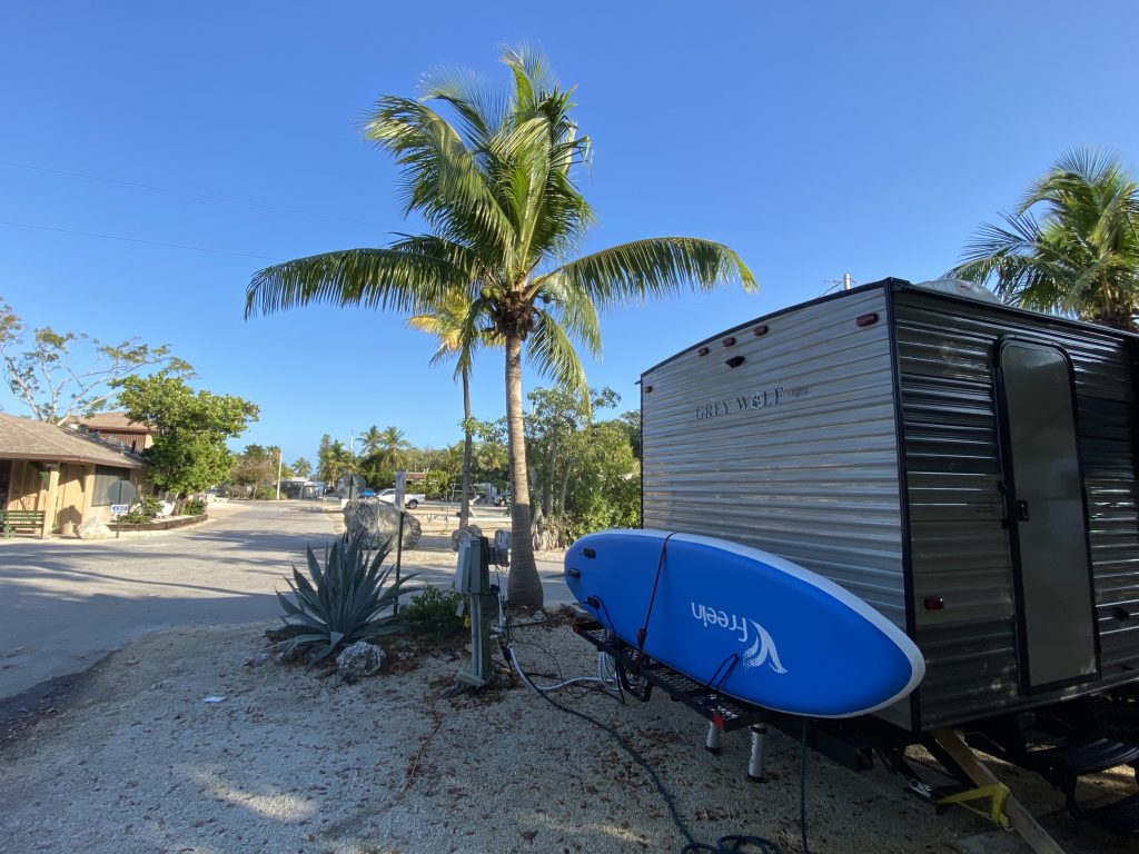 Day 225 - 4/12/21 Key Largo: Campground Pool and Ocean Stand up ...